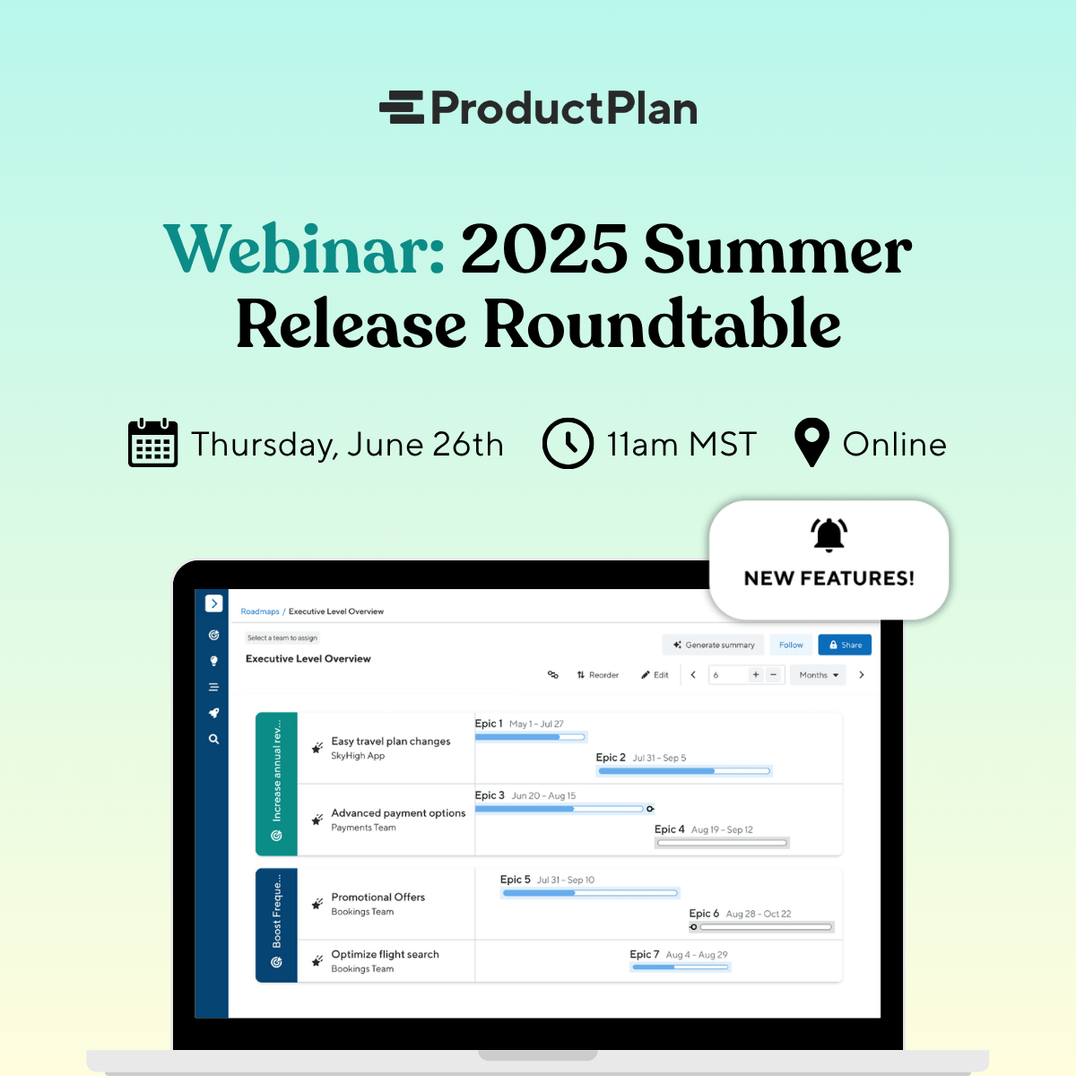 ProductPlan Webinar | Summer Release Roundtable